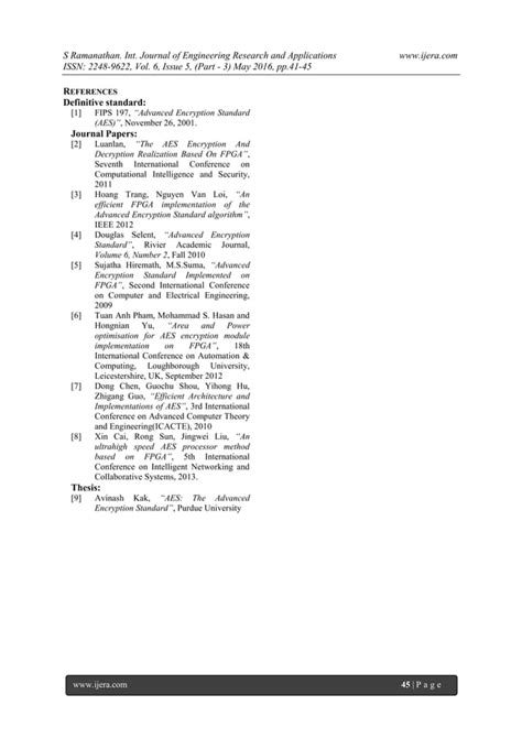 Fpga Implementation Of An Area Optimized Architecture For 128 Bit Aes
