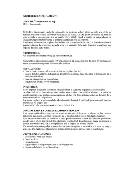 F39969 Seguril Comprimidos