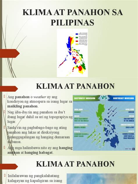 Klima At Panahon Sa Pilipinas Grade 5 Pdf
