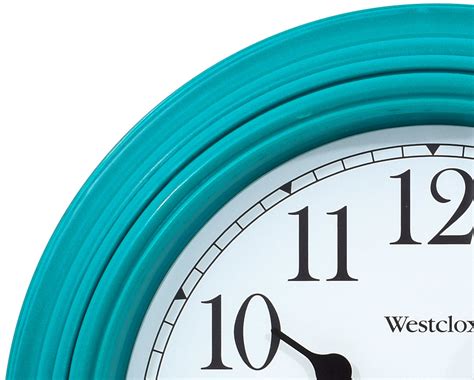 Westclox 9 Inch Teal Round Simplicity Analog Qa Wall Clock