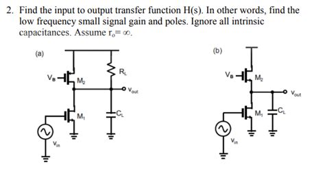 solved 2 find the input to output transfer function h s