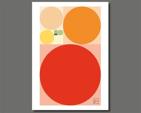 Fibonacci Summer Circles A4a3 Size Fine Art Print Etsy Art Prints