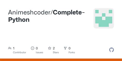 GitHub Animeshcoder Complete Python