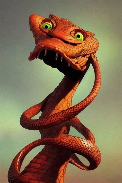 cobra king hyper realistic pixar 3d animated character free ai art