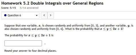 Solved Homework 52 Double Integrals Over General Regions