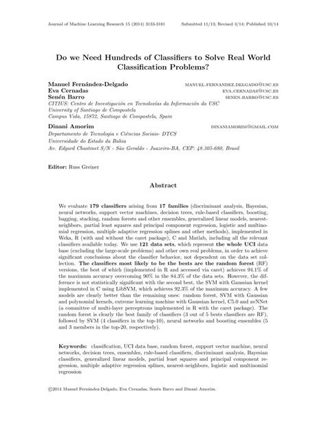 Pdf Do We Need Hundreds Of Classi Ers To Solve Real … Do We Need