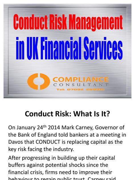 Conduct Risk How To Build An Effective Framework Pdf Risk Governance