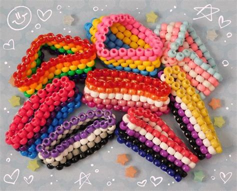 Lgbtq Pride Kandi Cuffs Etsy Kandi Bracelets Kandi Cuff Diy Kandi