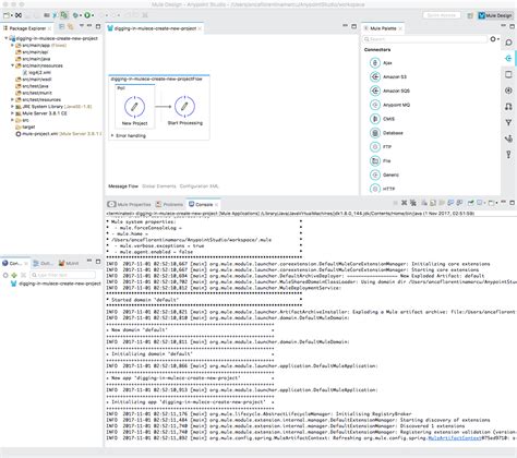 create a new mule ce project mda int8grator