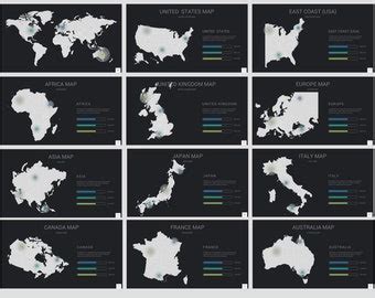 Editable World Map Powerpoint Template Etsy