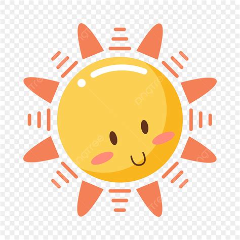 Gambar Kartun Matahari Lucu Dengan Mulut Cemberut Gaya Kartun Warna