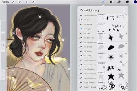 34 Light Brush Brushes For Procreate Design Cuts