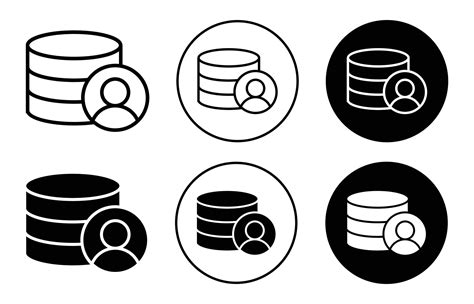 Database Administrator Icon Logo Collection Set 47526232 Vector Art At Vecteezy