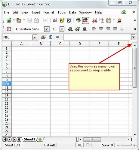 How Can I Keep The First Row In LibreOffice Calc Remain On Top When Scrolling English Ask