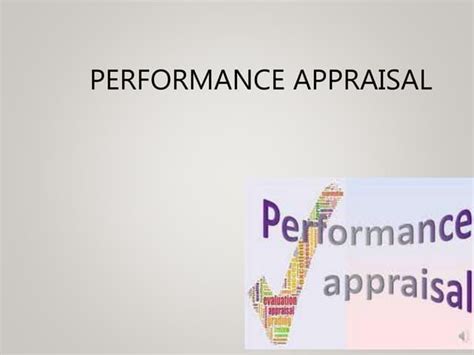 Performance Appraisal Concept Ppt