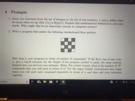 solved 4 prompts 1 given two functions from the set of