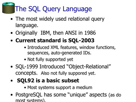 PPT SQL The Query Language PowerPoint Presentation Free Download ID