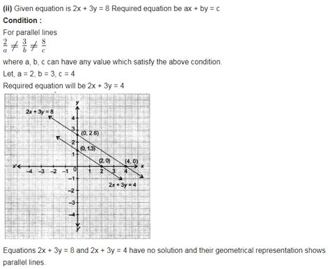 Given The Linear Equation 2x 3y 8 0 Write Another Linear Equation In Two Cbse Class 10