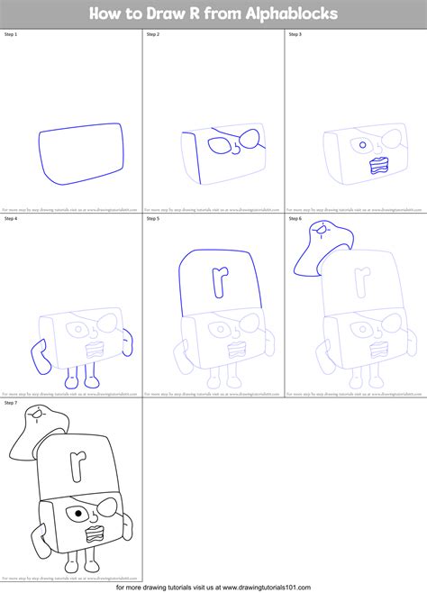 How To Draw R From Alphablocks Alphablocks Step By Step DrawingTutorials Com