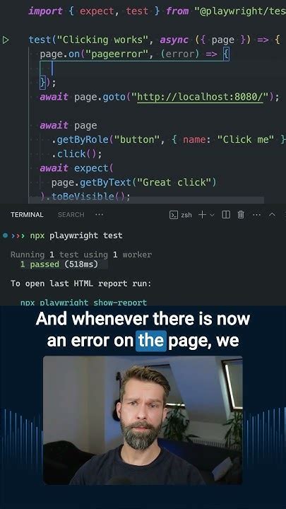 Fail Your Playwright Tests When There Are Client Side Javascript Exceptions Youtube