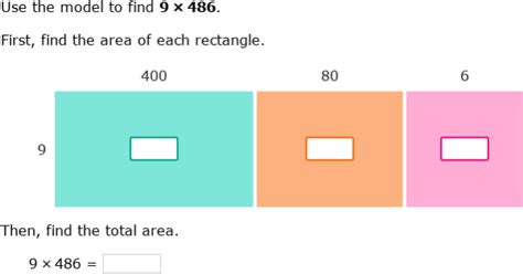 IXL Multiply Digit Numbers By Digit Numbers Using Area Models II Grade Math