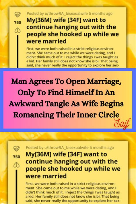 Man Agrees To Open Marriage Only To Find Himself In An Awkward Tangle