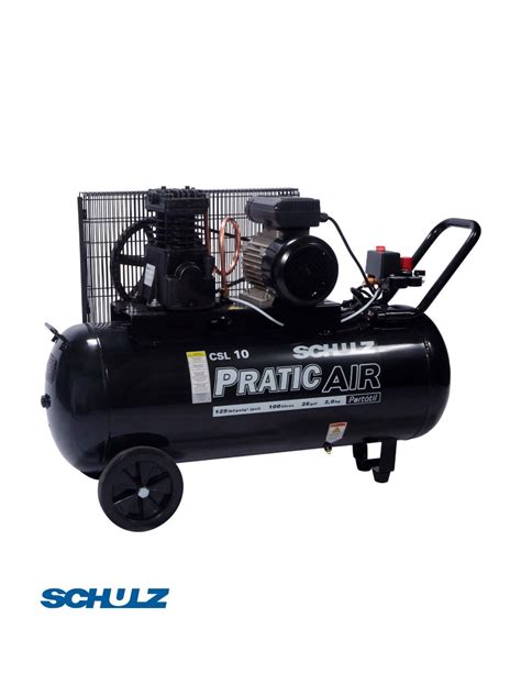 Compresor De Aire Schulz Csl 10 Pratic 2hp 100l 86bar 10cfm Servicomp