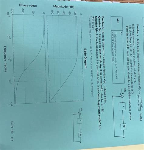 solved problem 4 in the block diagram the transfer
