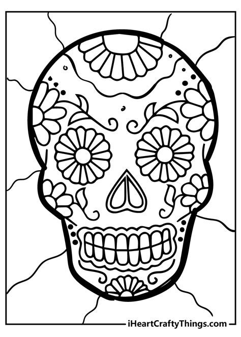 30 Sugar Skull Coloring Pages For The Day Of The Dead