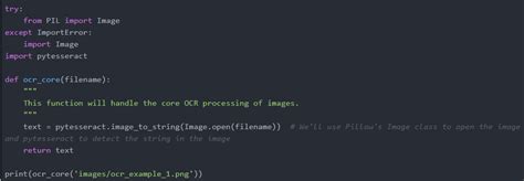 Pytesseract Simple Python Optical Character Recognition By