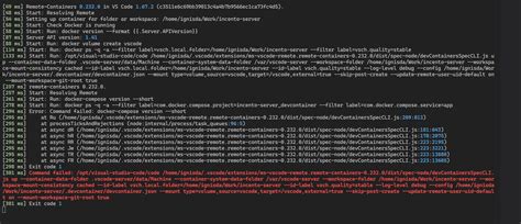 An Error Ocurred Setting Up The Container Issue Microsoft Vscode Remote Release GitHub