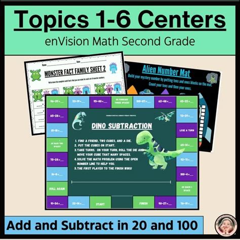 Envision Math 2nd Grade Math Centers And Games Second Grade Topics 1 6