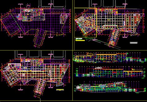 Centro Comercial Y Oficinas En Dwg 137 Mb Librería Cad