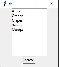 How To Remove Multiple Selected Items In Listbox In Tkinter GeeksforGeeks