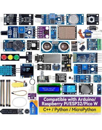 Universal Maker Sensor Kit Compatible With Arduino Mega R4 Minima Wifi Nano Ebay