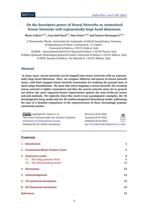 pdf on the descriptive power of neural networks as constrained tensor