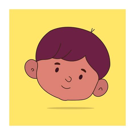 Premium Vector Cute Boy Face Icon Isolated