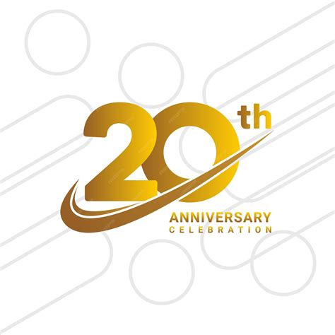 Premium Vector 20th Anniversary Celebration Golden Anniversary