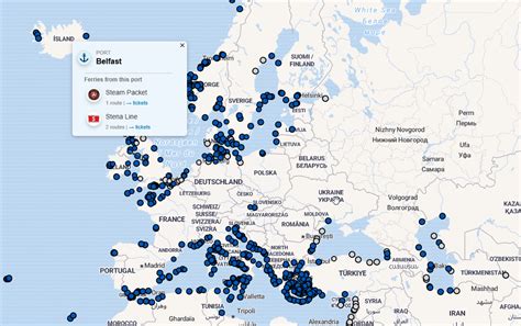 Ferry Map Europe Ferry Routes Across Europe