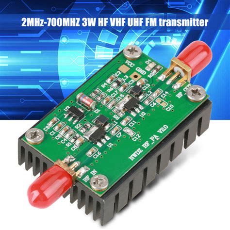 Broadband Rf Power Amplifier Hf Vhf Uhf Fm Transmitter 3w 15v 35db Gain Radio Frequency