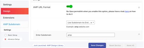 subdomain amp