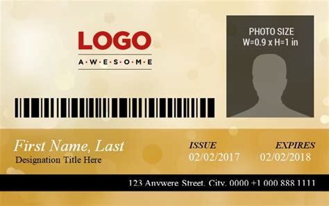 Vertical Id Badge Template