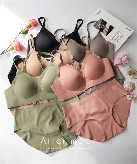 🌙 볼륨업 프리미엄 스무디 심리스 볼륨 브라 팬티 세트 D6028 에이블리