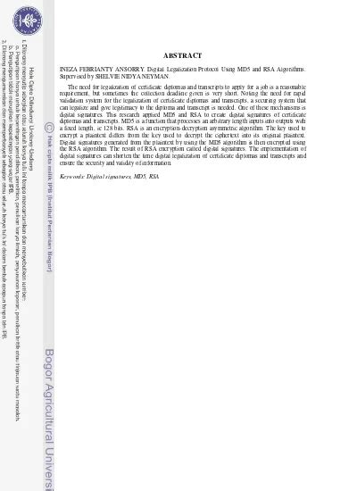 Protokol Legalisasi Digital Menggunakan Algoritme Md5 Dan Rsa