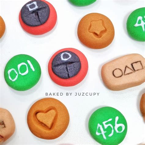 Squid Game Butter Cookies Food Drinks Homemade Bakes On Carousell