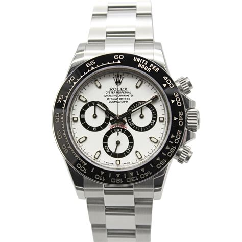 Rolex Daytona Stainless Steel 40mm Chronograph White Dial Panda