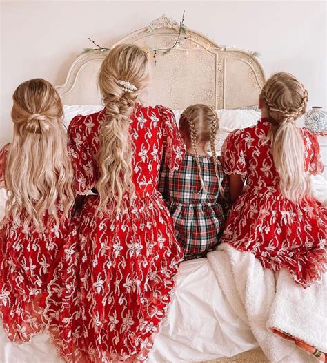 Girls Christmas Hair Girl Red Dress Red Holiday Dress Red