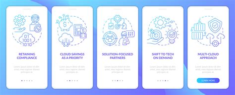 Cloud Computing Innovations Trends Blue Gradient Onboarding Mobile App Screen Walkthrough 5