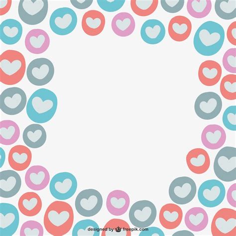 하트 테두리 패턴 벡터 Freepik에서 무료 고품질 벡터를 다운로드하세요 Freepik