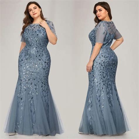 Fashion Plus Size Long Evening Dinner Formal Gown Party Maxi Dresses